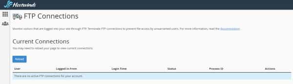 Viewing FTP Connections | Hostwinds