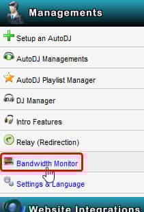 نظرة عامة على مراقب عرض النطاق الترددي SHOUTcast | Hostwinds