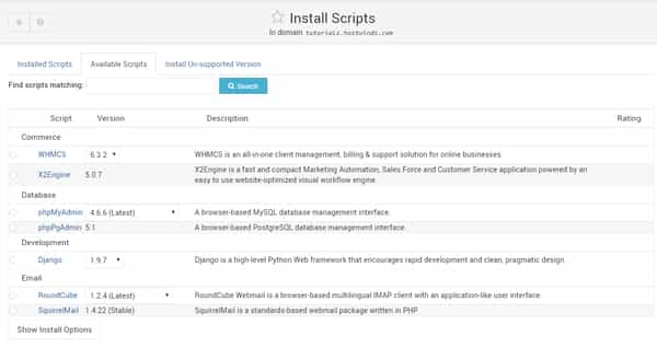 Virtualmin에서 스크립트를 설치하는 방법 | Hostwinds