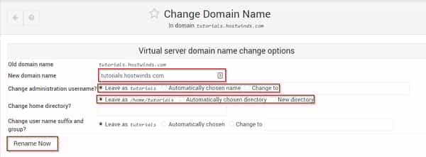 How to Change a Domain Name in Virtualmin | Hostwinds