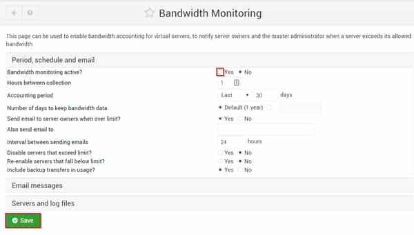 How to Setup Bandwidth Monitoring (Virtualmin) | Hostwinds