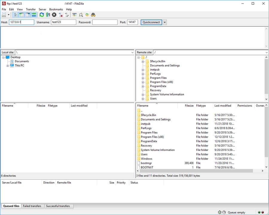 Installing and connecting to Filezilla Server for Windows Server ...