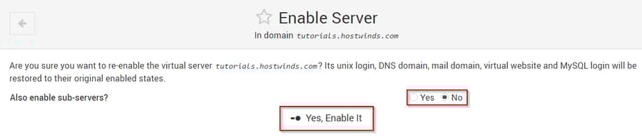 How To Re-Enable A Disabled Virtual Server In Virtualmin | Hostwinds