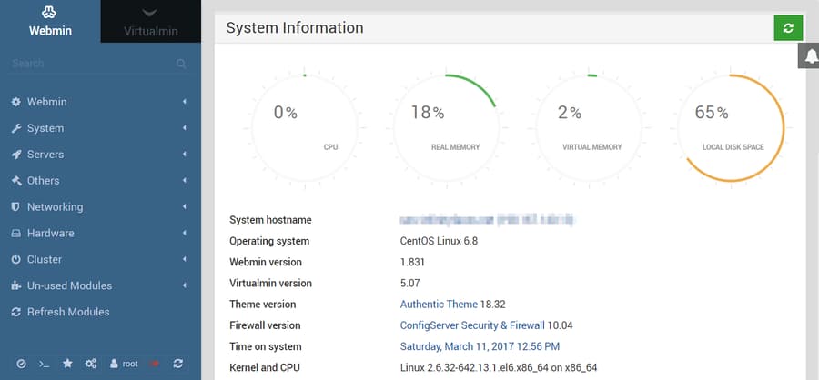 Cómo iniciar sesión en Webmin | Hostwinds