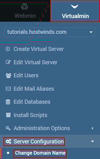 How to Change a Domain Name in Virtualmin | Hostwinds