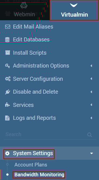 How to Setup Bandwidth Monitoring (Virtualmin) | Hostwinds