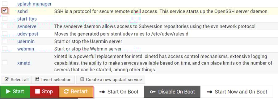 How to start/stop/restart a service in Virtualmin | Hostwinds