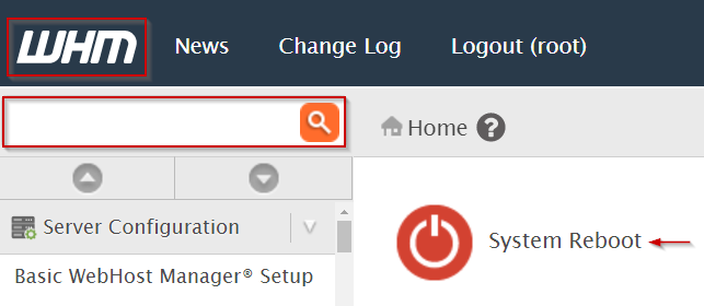 Rebooting Your Server With WHM | Hostwinds