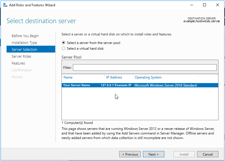 How to Use Add Roles and Features Wizard | Hostwinds