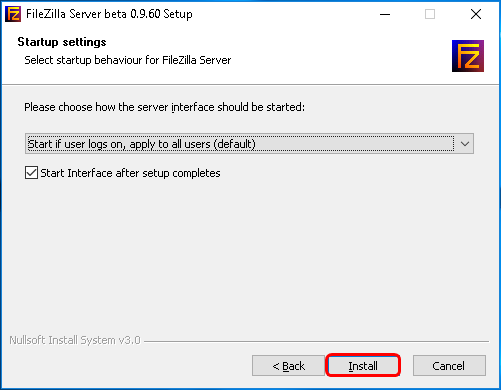Installing and connecting to Filezilla Server for Windows Server ...