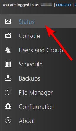 McMyadmin에서 Minecraft 서버 상태를 확인하는 방법 | Hostwinds