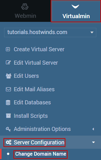 How to Change a Domain Name in Virtualmin | Hostwinds