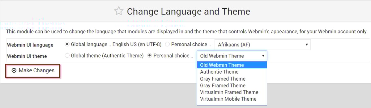 How to Change the Virtualmin Theme | Hostwinds