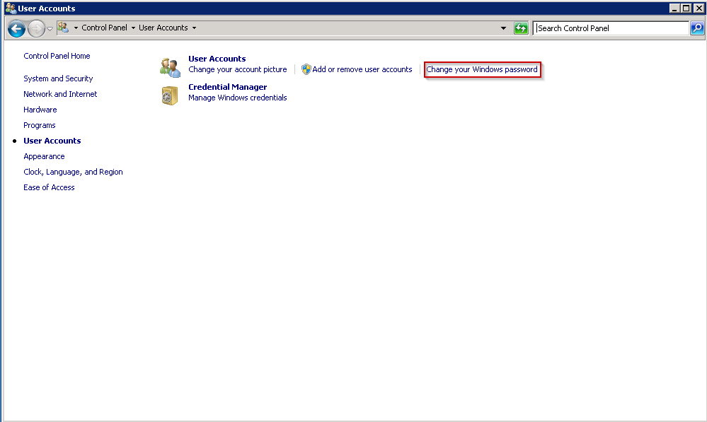 How to Change Your Password in Windows Server 2008 | Hostwinds