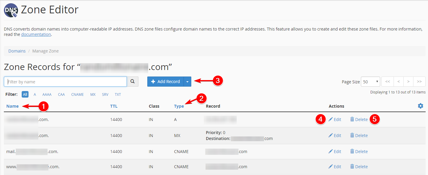 cPanel Zone Editor | Hostwinds