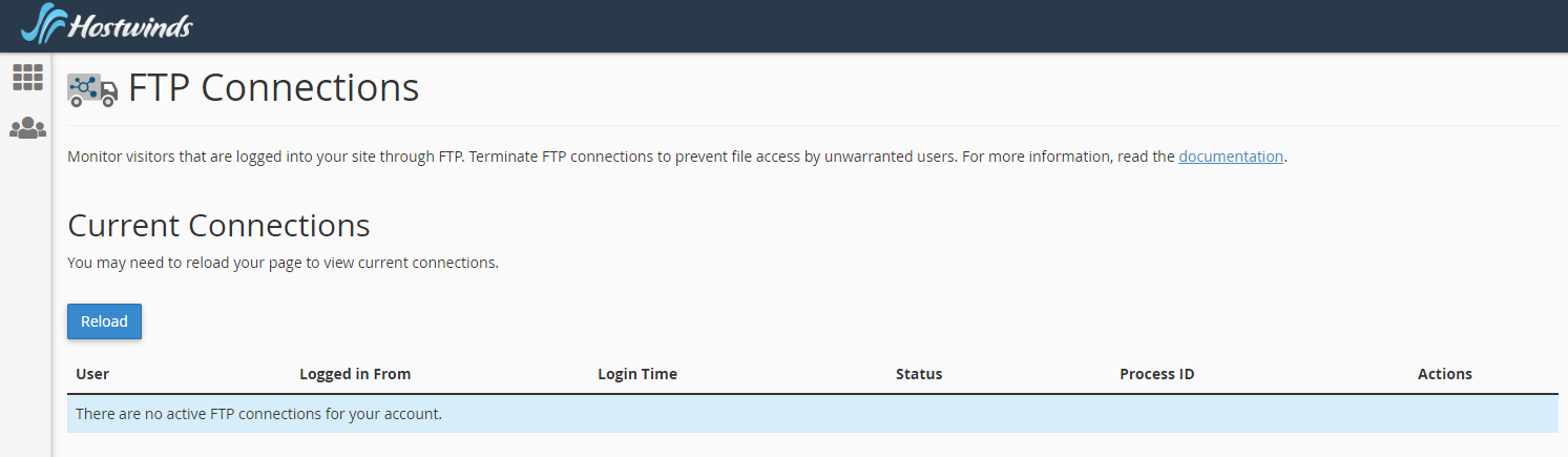 Viewing FTP Connections | Hostwinds