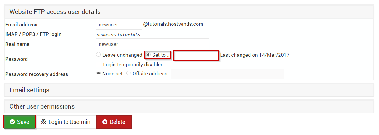 How To Change Mailbox/FTP User’s Password In Virtualmin | Hostwinds