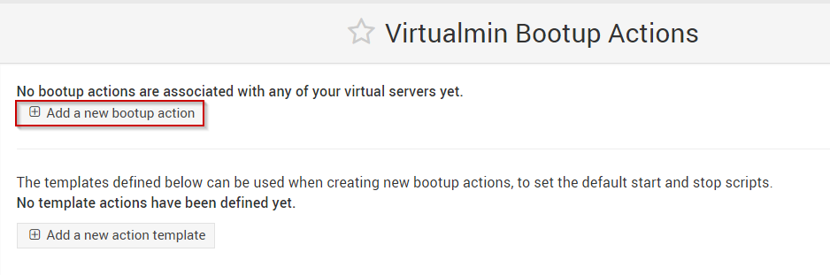 Define Custom Bootup Action in Virtualmin | Hostwinds